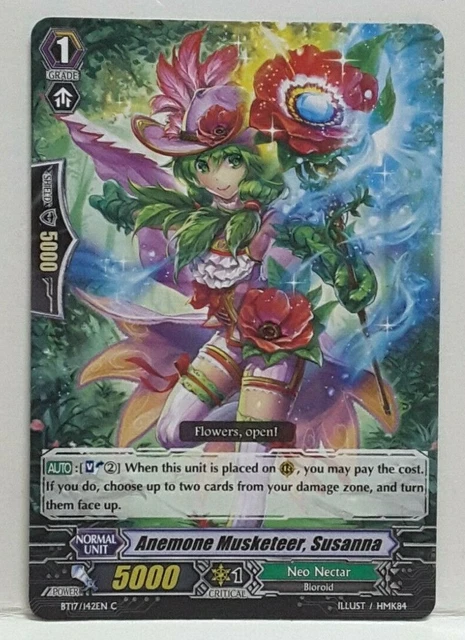 BUSHIROAD CARDFIGHT VANGUARD Anémone Mousquetaire, Susanna BT17/142EN C Neo EUR 16,62 - PicClick FR