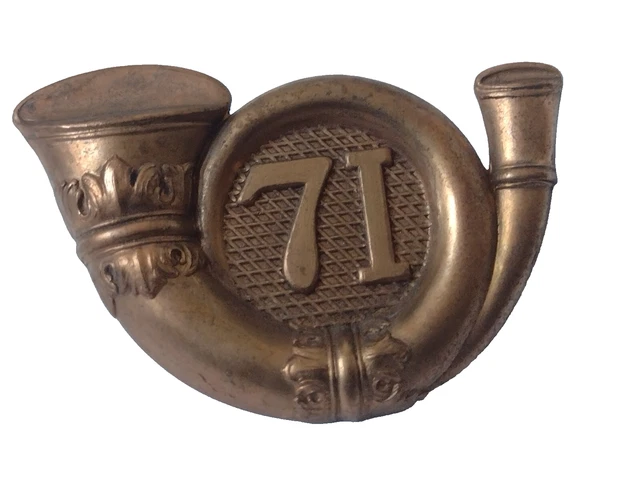 VICTORIAN 71ST (HIGHLAND) Regiment of Foot Cap Badge Brass 2Lugs ...