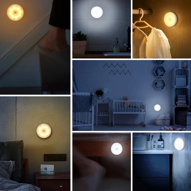 RECHARGEABLE LED MOTION Sensor Lights 4 Pack for Cupboard Wardrobe ...