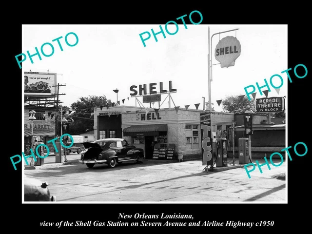 OLD 8X6 HISTORIC PHOTO OF NEW ORLEANS LOUISIANA THE SHELL GAS STATION ...