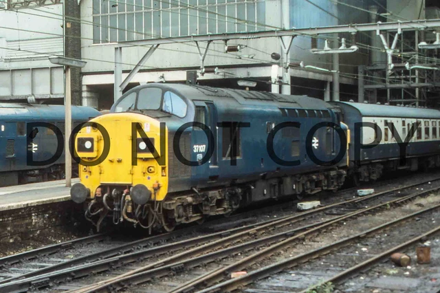 UK DIESEL TRAIN Railway Photograph Of Class 37 Loco 37107. Rm37-398 £1. ...