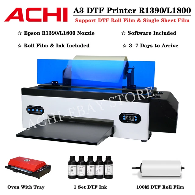 A3 DTF PRINTER Direct to Film Printer Flatbed Heat Transfer EPSON L1800 ...