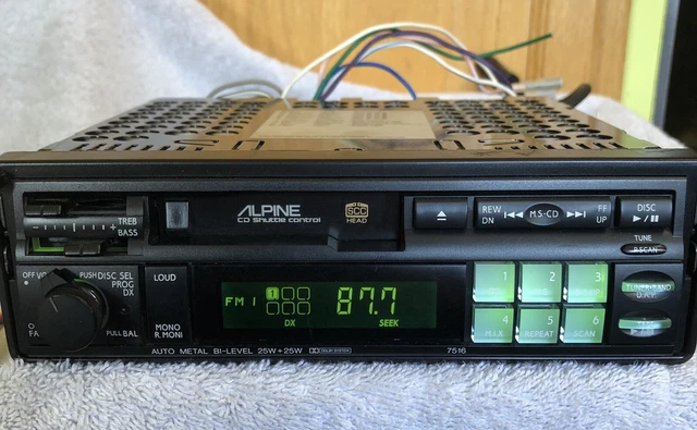 ALPINE 7516 CASSETTE Car Stereo Pull Out Tape Deck Vintage Audio Old ...