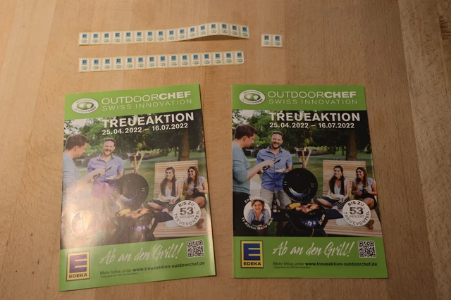 OUTDOORCHEF 33 TREUEPUNKTE + 2 Sammelhefte *** Edeka Aktion beendet für ...