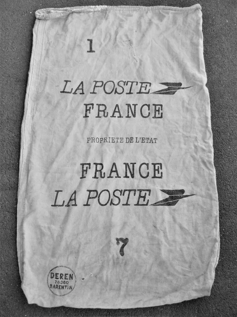 ANCIEN SAC COURRIER LA POSTE PTT N°7 toile jute DEREN décoration ...