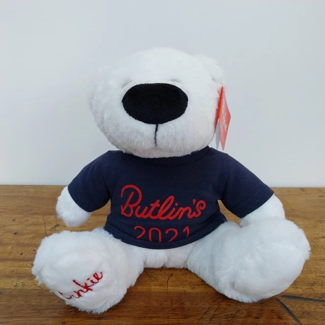 BUTLINS BINKIE WHITE Teddy Bear Soft Toy 2021 Holiday Camp Souvenir ...
