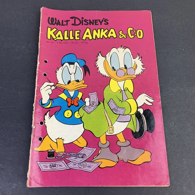 SWEDISH KALLE ANKA Donald Duck Magazine #10 May 1957 Disney Comics £8. ...