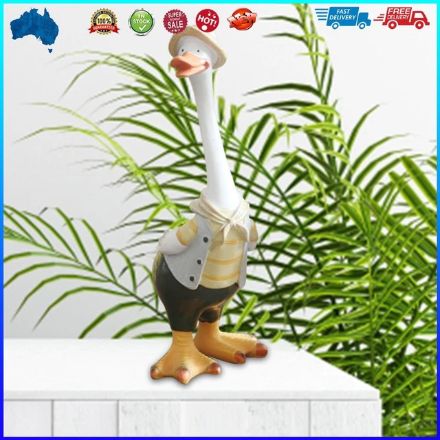 RESIN DUCK GARDEN Statue Art Ornament Duck Family Sculpture (Baby Duck ...