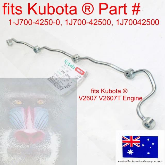 KUBOTA FUEL INJECTOR Line Overflow Return Pipe 1J700-42500 1J70042500 ...