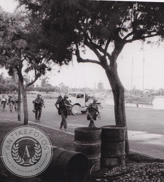 FOTO,KOS HAFEN,GRIECHENLAND,STOSSTRUPP,TARNUNG,AUSRÜSTUNG,MP40,SÜDFRONT ...