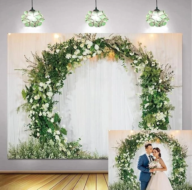 WEDDING BACKDROP OUTDOORS Flower Wedding Floral Arch Romantic Photo ...
