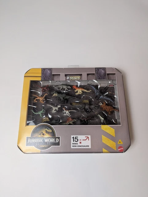 JURASSIC WORLD REBIRTH Minis Pack 15 Mini Dinosaur Figures Playset Toys ...