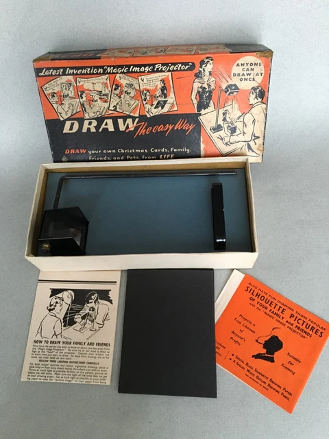 VINTAGE MAGIC IMAGE PROJECTOR DRAW THE EASY WAY TOY 1950s 1960s in box ...