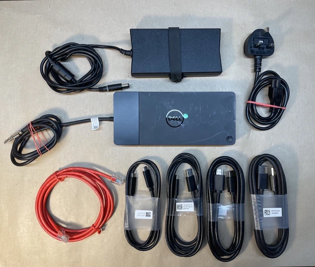 DELL USB-C UNIVERSAL Dock WD19 130W PSU & Cables (Cable Damaged/Type-C ...