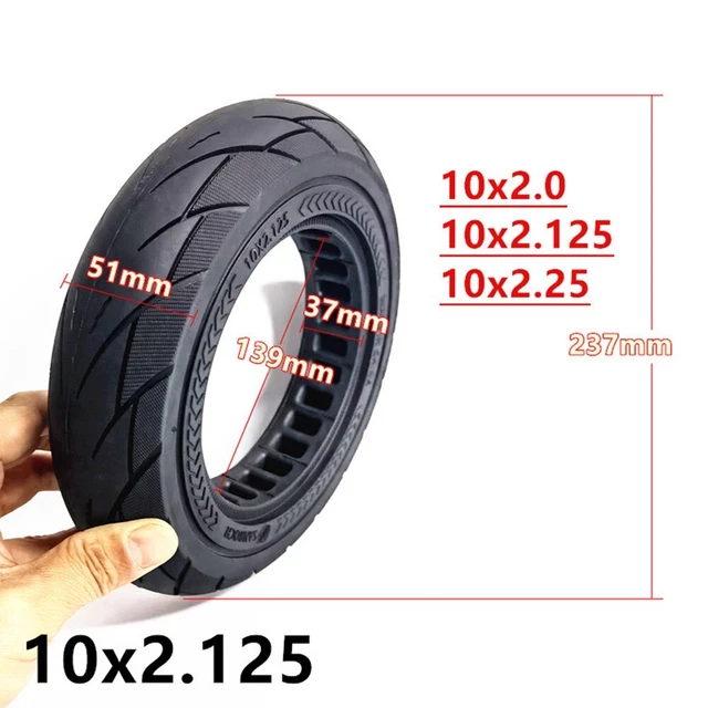 SOLID TYRE 10 Inch 10x2.125 Accessories Anti-slip For Electric Scooter ...