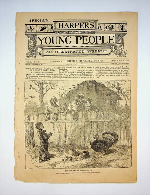 HARPER'S YOUNG PEOPLE Magazine Vol. 1 #4 FR 1879 Low Grade £8.30 ...