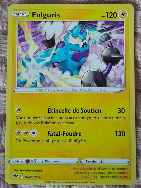 CARTE POKÉMON-FULGURIS-052/198 EPÉE et Bouclier EB06-Officielle-Neuf ...
