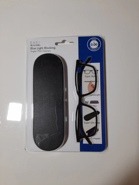 EASY READERS BLUE Light Blocking - Super Thin Glasses - Lens + 0.00 ...