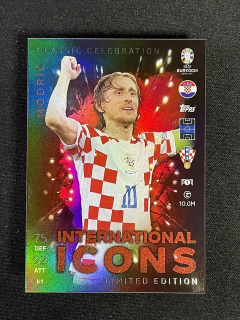 TOPPS MATCH ATTAX Uefa Euro 2024 Modric #Ii1 Icônes Internationales ...