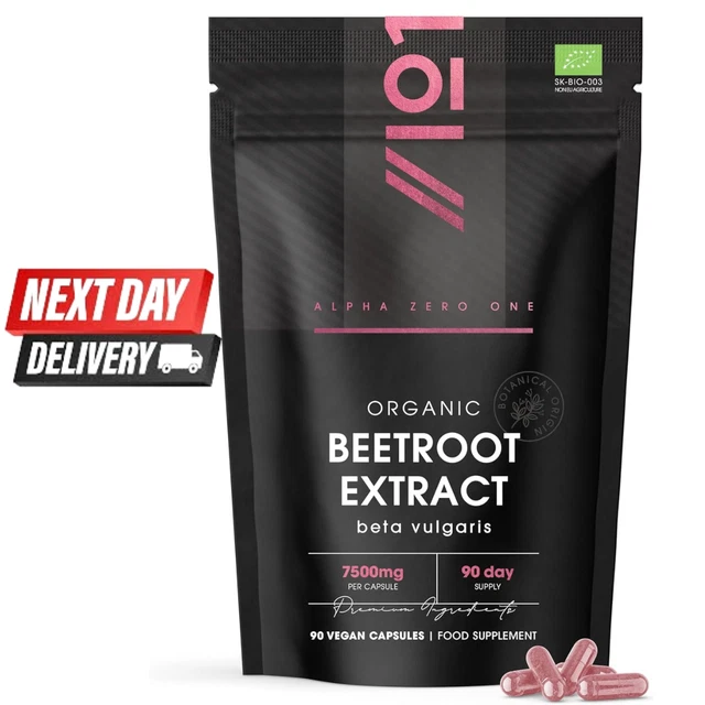 ORGANIC BEETROOT EXTRACT Capsules 7500Mg - High Strength Beetroot ...