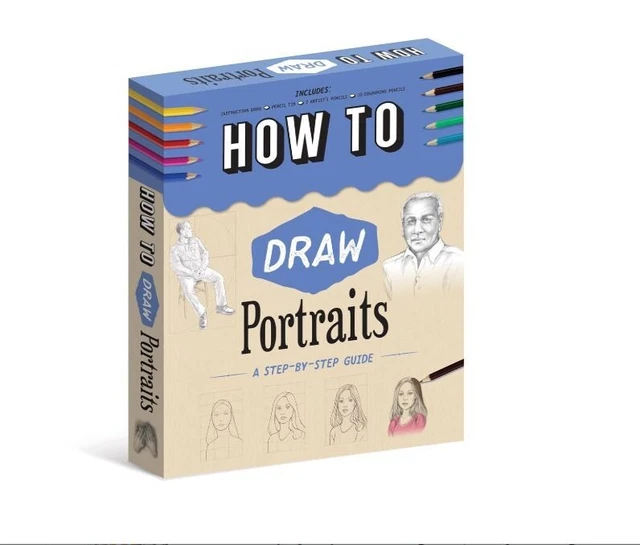 HOW TO DRAW Portraits (With a step-by-step guide and artist's tools) £10.07 - PicClick UK