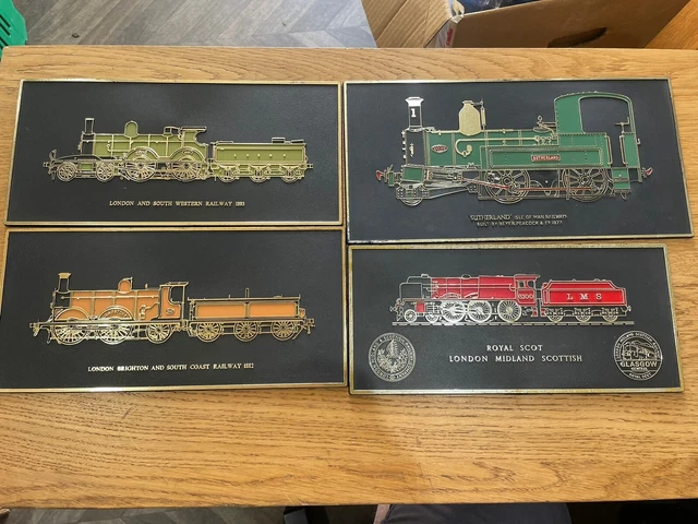 RAILWAYS TRAIN PLASTIC WALL Plaque ENGINE LOCOMOTIVE Bundle Western WS ...