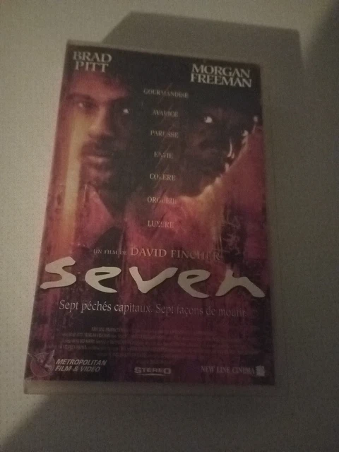 SEVEN VHS BRAD Pitt Morgan Freeman Kevin Spacey Gwyneth Paltrow 1995 ...