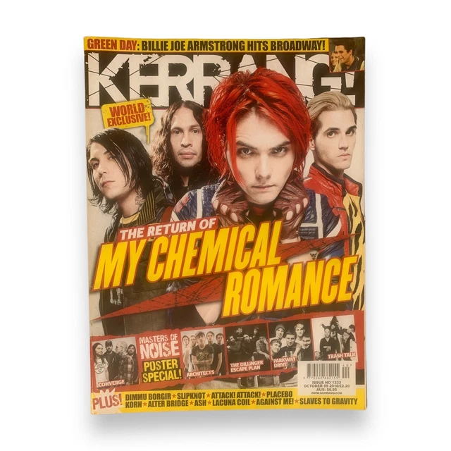 KERRANG MAGAZINE ISSUE 1333 My Chemical Romance Green Day Slipknot Korn ...
