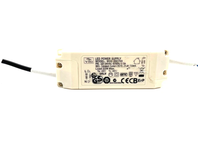 VIG LED POWER Supply Trafo W24-20C700 Netzteil Transformator LED Ersatzteil Mess EUR 19,90 ...