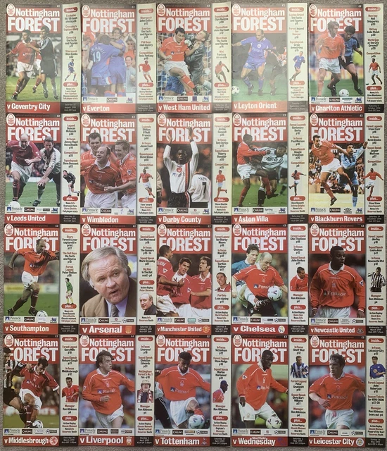 NOTTINGHAM FOREST FC 1998 1999 HOME FOOTBALL PROGRAMME COLLECTION Memorabilia £8.00 - PicClick UK