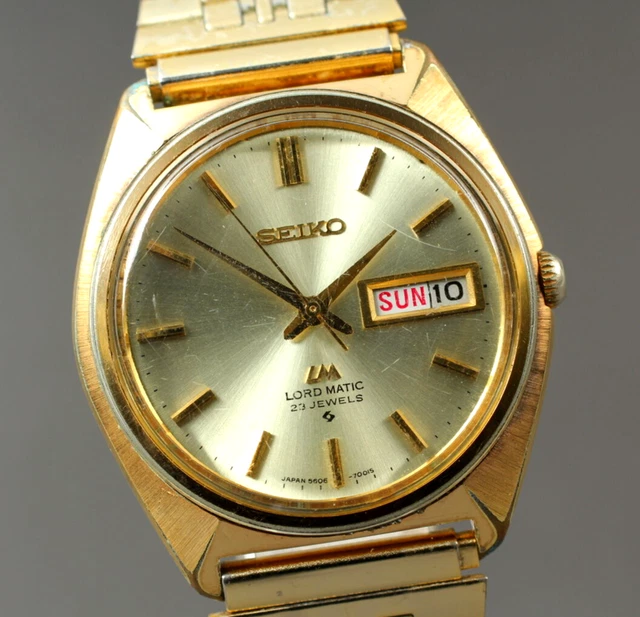 [EXC+5] SEIKO LORD Matic LM 5606-7000 23J GOLD Automatic Men's Watch ...