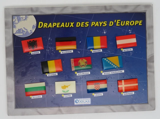 1990 COLLECTION EDITIONS ATLAS 33 PIN'S DRAPEAUX DES PAYS D'EUROPE au ...