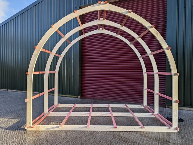 GLAMPING POD FRAME arch kit 3.2m wide, 4 Arches, Ribs, Rafters for self ...