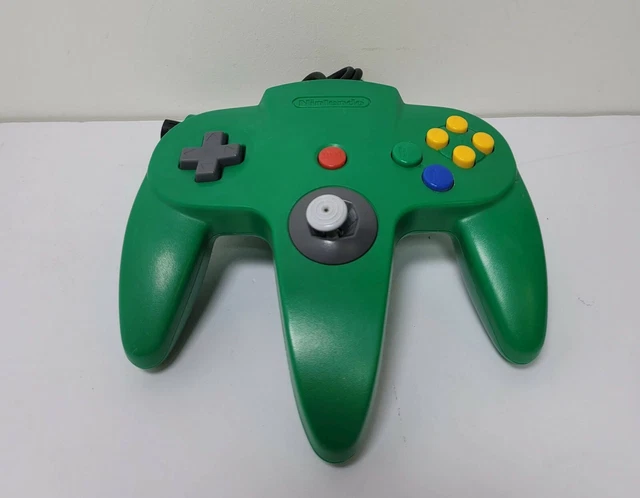 GENUINE NINTENDO 64 Controller - Green | Tested & Working, Read Desc ...