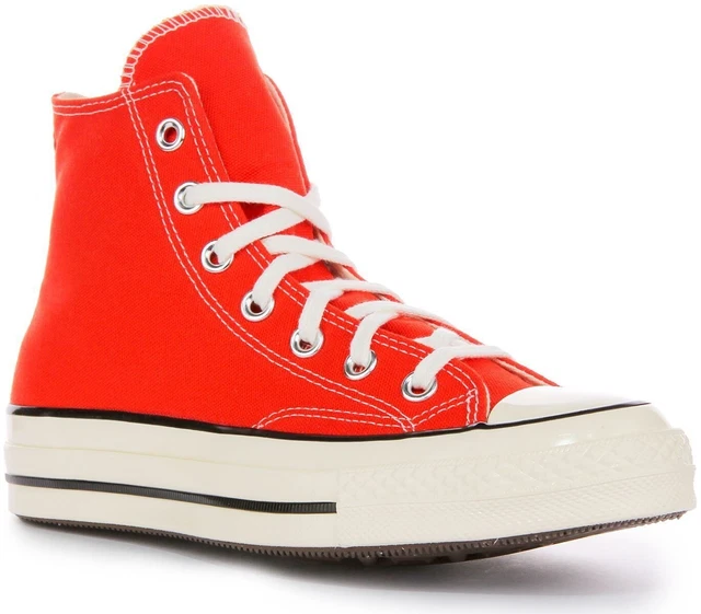 CONVERSE A06525C CHUCK 70 Hi Vintage Baskets Toile Rouge Vif UK 3 - 12 ...