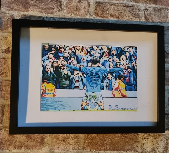 MANCHESTER CITY JACK Grealish Pop Art Football Picture goal celebration ...