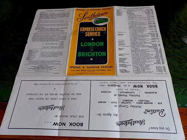 SOUTHDOWN MOTOR COMPANY ( Brighton ) - Timetable - Coach / Bus Services ...