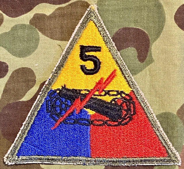 ORIGINAL WWII US Army 5th Armored Division Patch - VICTORY DIVISION SSI ...
