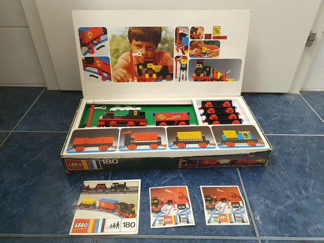 LEGO SYSTEM CLASSIC vintage Eisenbahn Train Set 180 60er alt 60s OVP ...