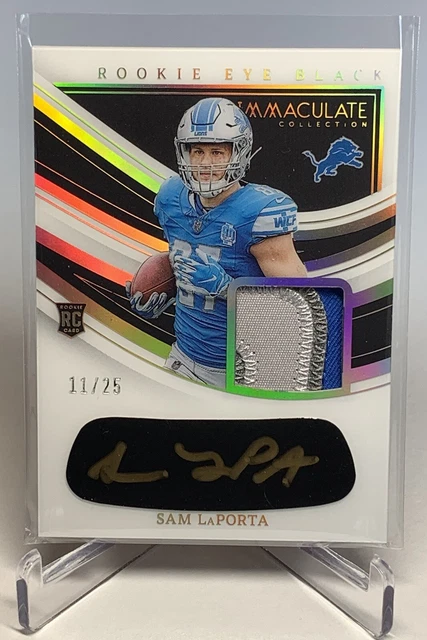 2023 PANINI IMMACULATE Sam LaPorta Gold Rookie Eye Nero RPA/25 # REBJ ...
