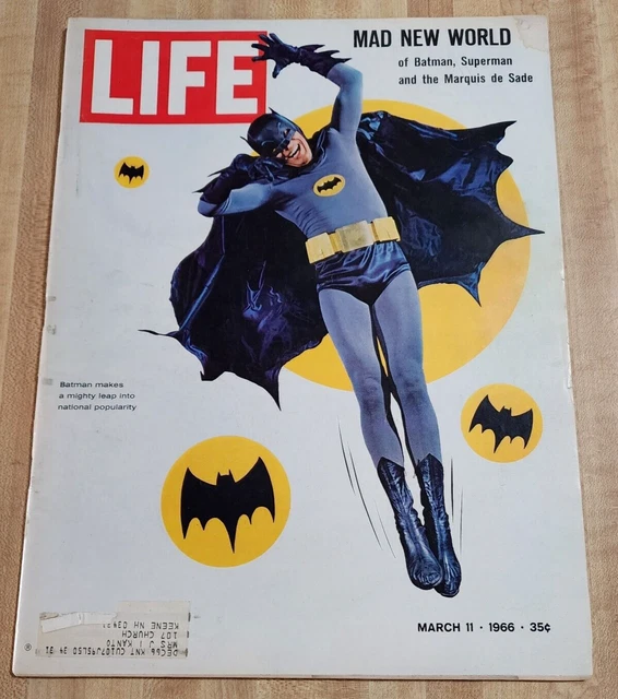 LIFE MAGAZINE MARCH 11 1966 Adam West Bruce Wayne Batman Cover £46.85 ...