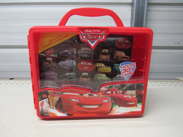 DISNEY PIXAR CARS Die Cast Car Carrying Case Red Holds 30 cars NEW £23. ...