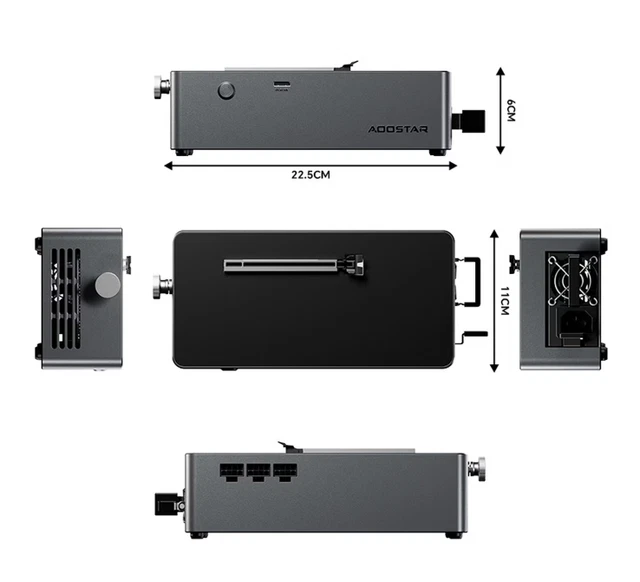 AOOSTAR AG01 GPU Dock OCuLink 800W Power Supply eGPU Host Kit £159.99 ...
