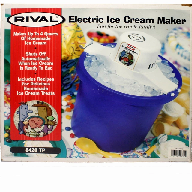RIVAL MODEL 8420 4 Quart Electric Ice Cream Maker EUR 45,58 - PicClick DE