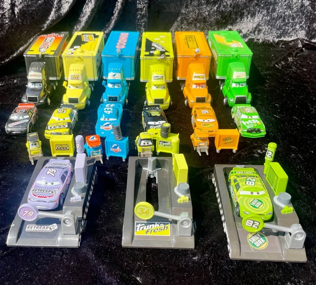 DISNEY PIXAR CARS - 6 Hauler Trucks, Cars, Pitties Bundle + 3 Pit Stop ...