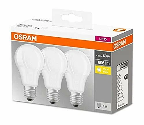 OSRAM - LOT de 3 Ampoules LED Filament Standard - Culot E27 - 6.5W Equivalent 60 EUR 17,99 ...