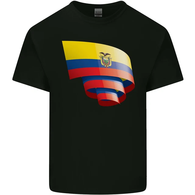 CHICORÉES EQUATEUR DRAPEAU Équatorien Jour Football Homme Coton T-Shirt ...