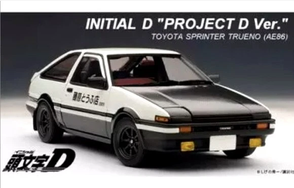 AUTOART 1/18 TOYOTA Sprinter Trueno AE86 Initial D Project D Version w ...