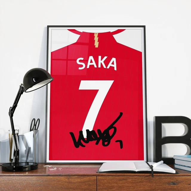 SAKA PRINT 2023 2024 Signed Arsenal Photo Poster Squad Team Squad New ...