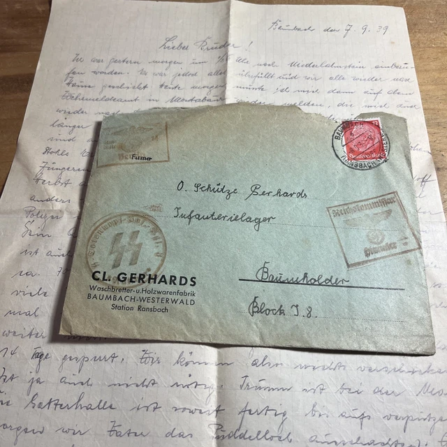 RARE WW2 GERMAN Feldpost Letter from Soldier or family Luftwaffe Lli $9 ...